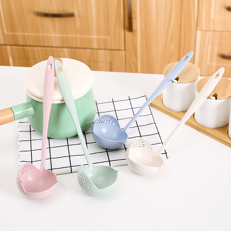 Eco-friendly 2 in 1 Wheat Straw Soup Ladle with Long Handle - Buy wheat ...