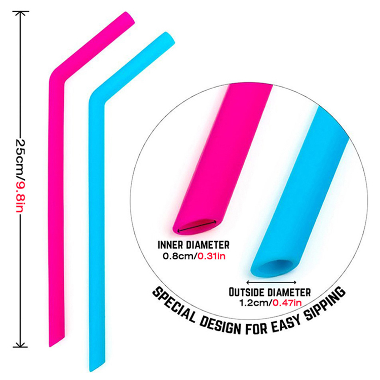 Eco-friendly Colorful Reusable Folding Silicone Drinking Straw - Buy ...