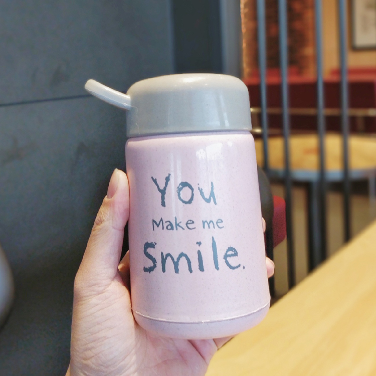 Custom Plastic Shell Glass Water Bottles Portable Heat Preservation ...